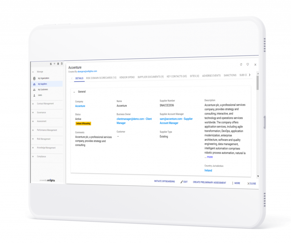 Enlighta - Vendor Portal