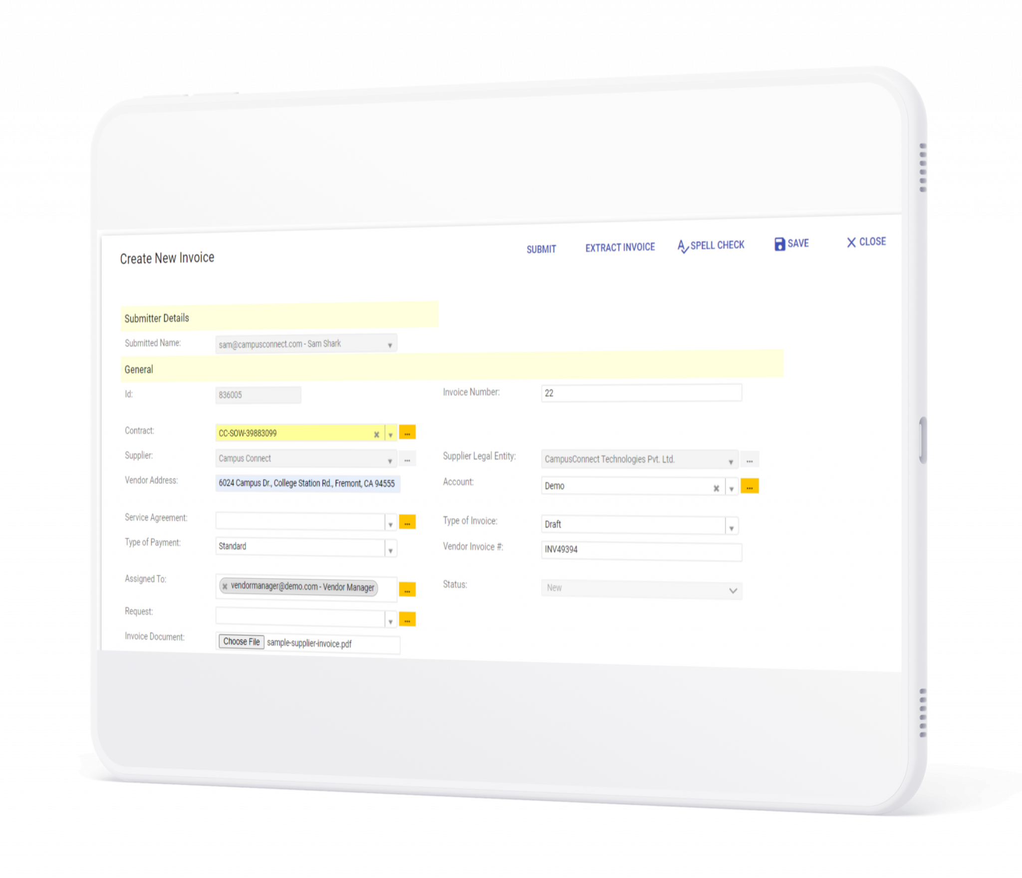 Enlighta - Vendor Portal